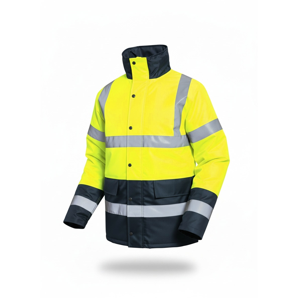 NEON HV Parka Yellow/Navy | ACTIVE GEAR